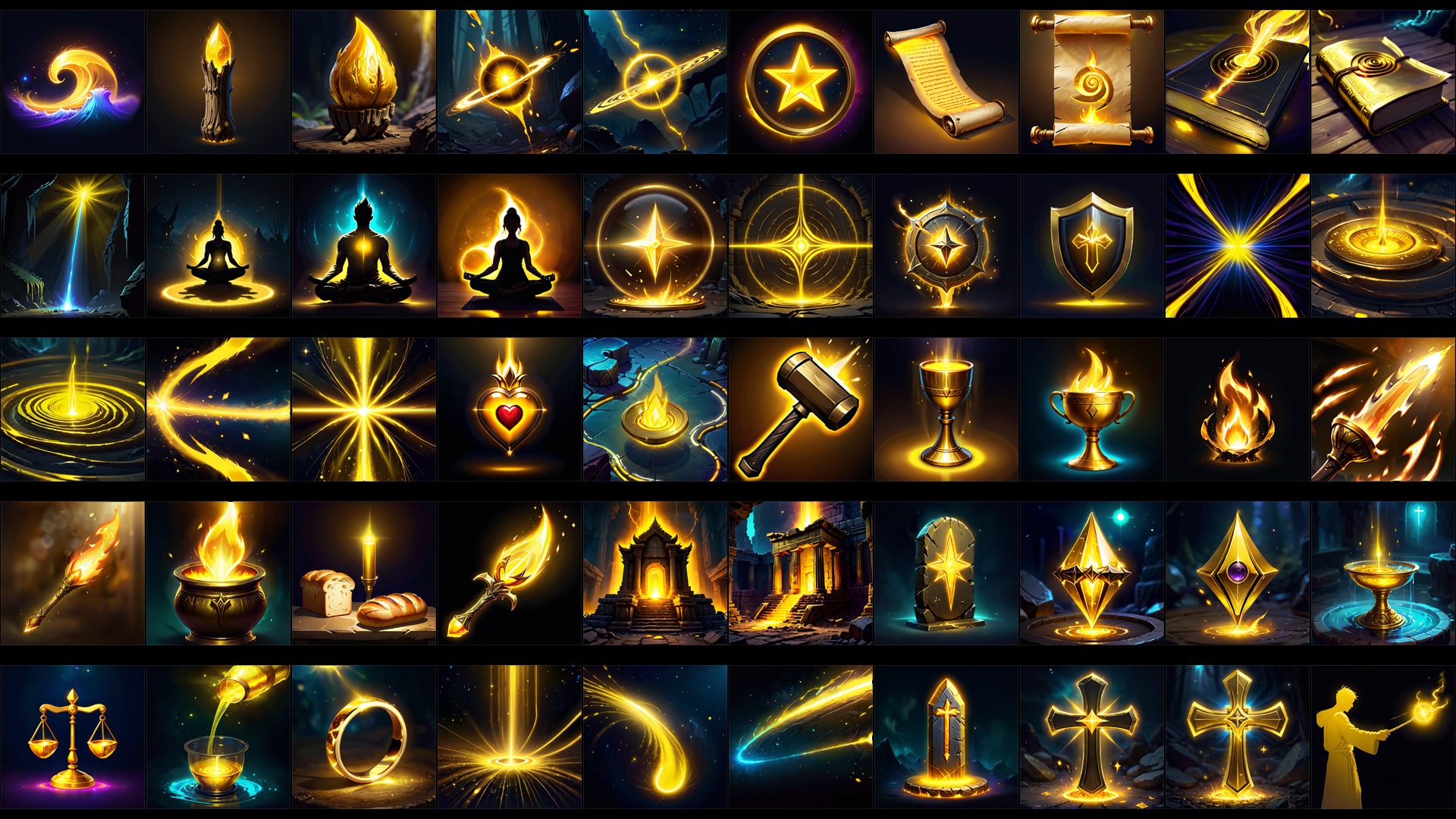 Magic Spell Icons Pack19 - Holy in 2D Assets - UE Marketplace